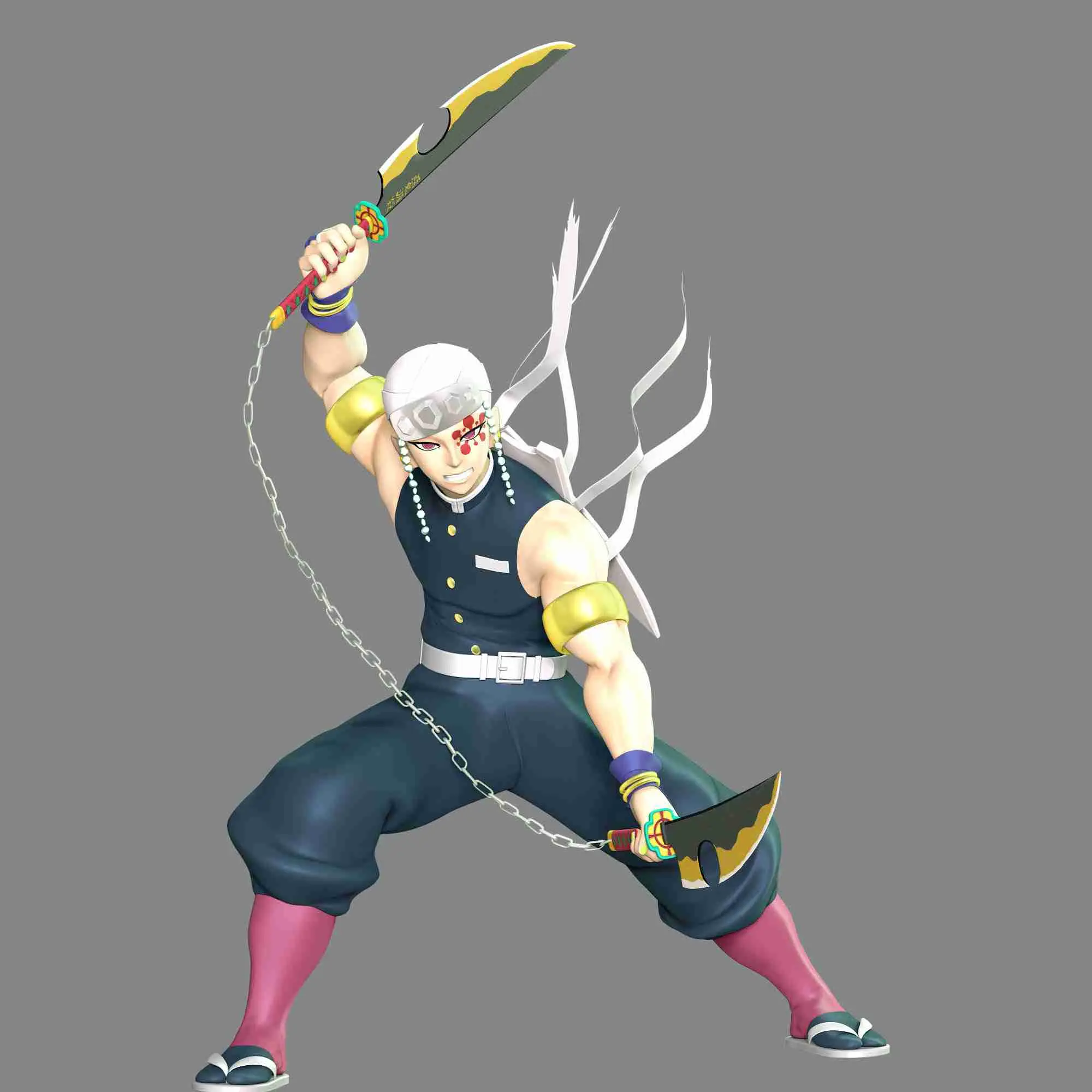 Characters & Creatures STL Download - Demon Slayer - Tengen Uzuiby ...