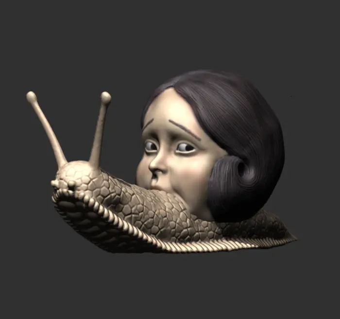 Fictional Characters STL Download - SLUG GIRL - CHICA CARACOL - CHICA ...