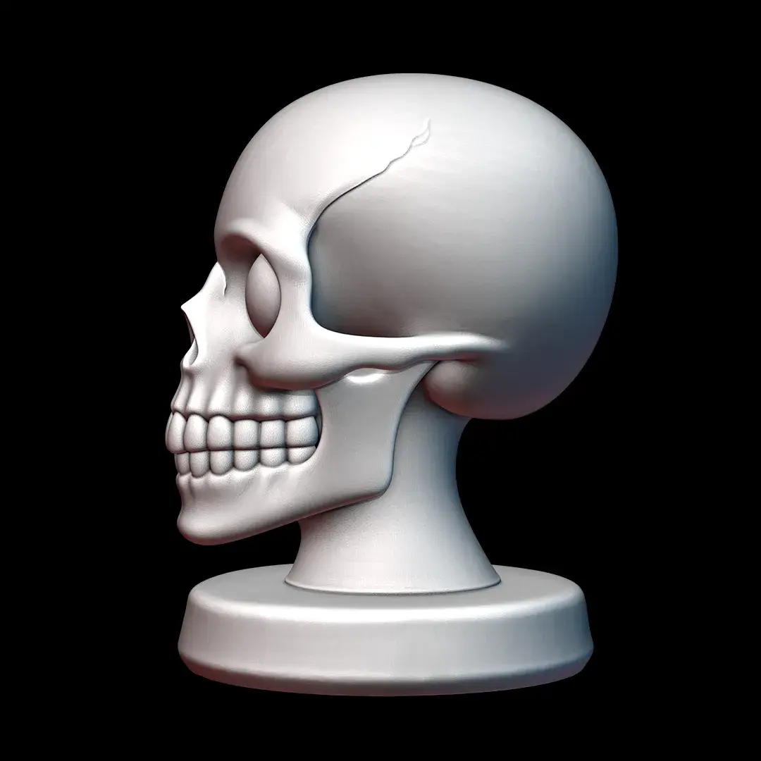 Sculptures & Artworks STL Download - Cute Scull 3D print modelby Cute ...