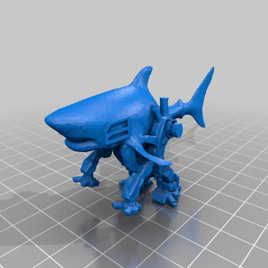 Free Robots & Mechs STL Download - robot land shark - reposed remixby ...