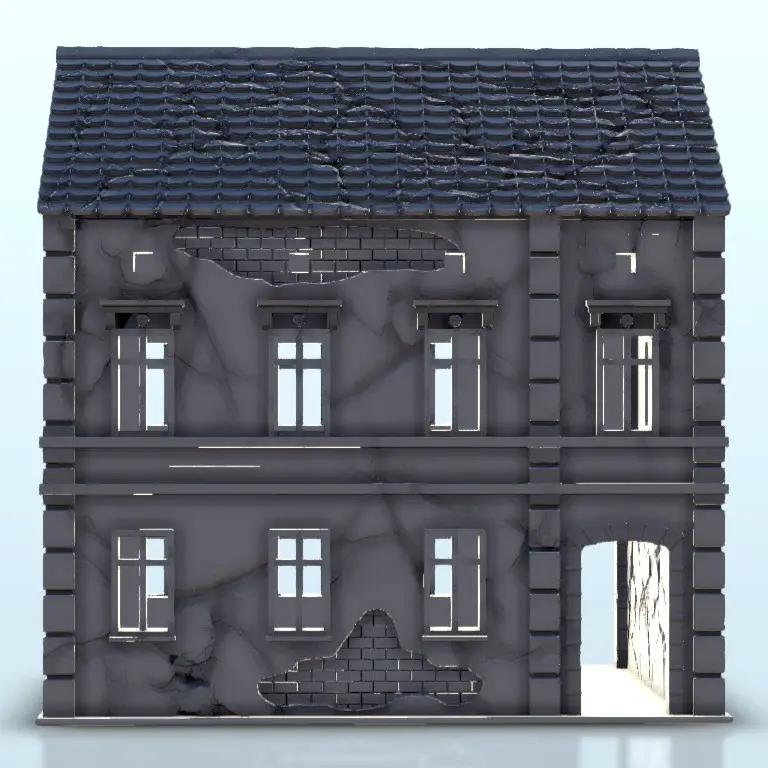 Other STL Download - House 5 - terrain WW2 scenery modern miniatures ...
