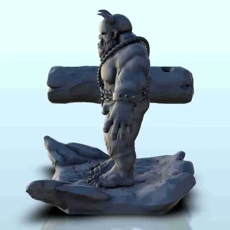 Other STL Download - Horned orc with tree trunk 7 - miniatures ...