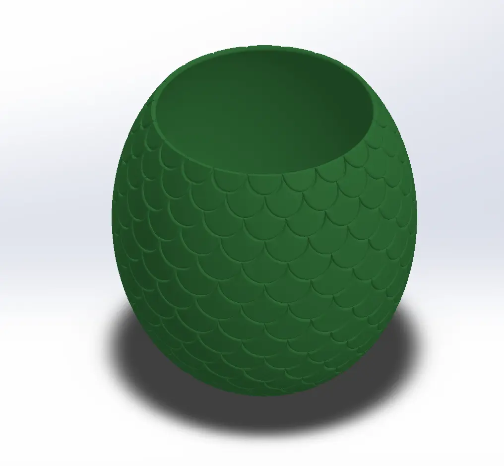 Digital Art STL Download - Dragon Egg Vase / Planterby Edna Lab