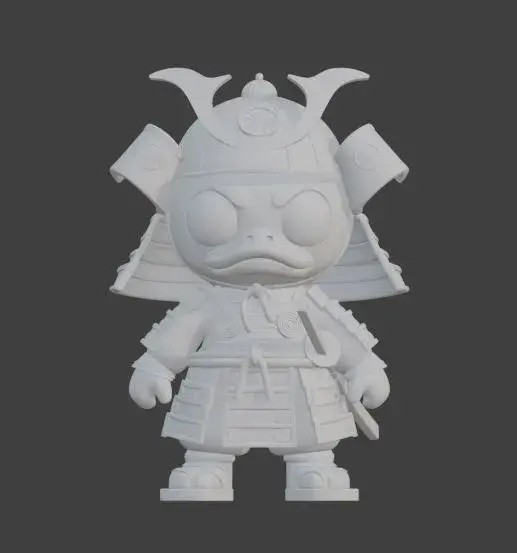 Characters & Creatures STL Download - 4 Samurai Duckby florbqz