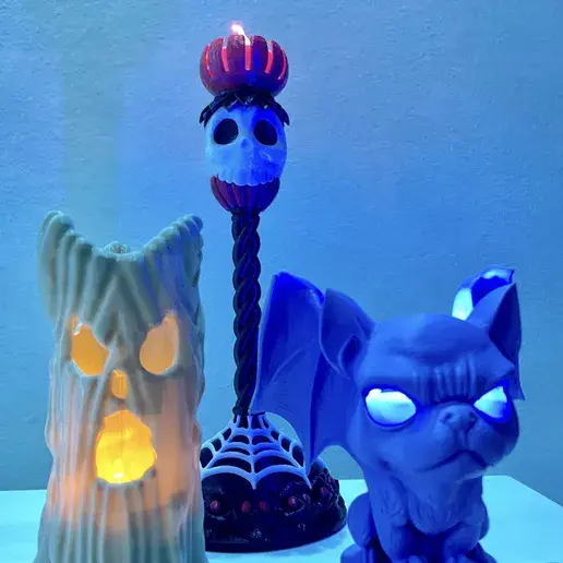 3D Printer Files | 3MF File | GARGOYLE FRENCHIE TEA LIGHT | Creality Cloud