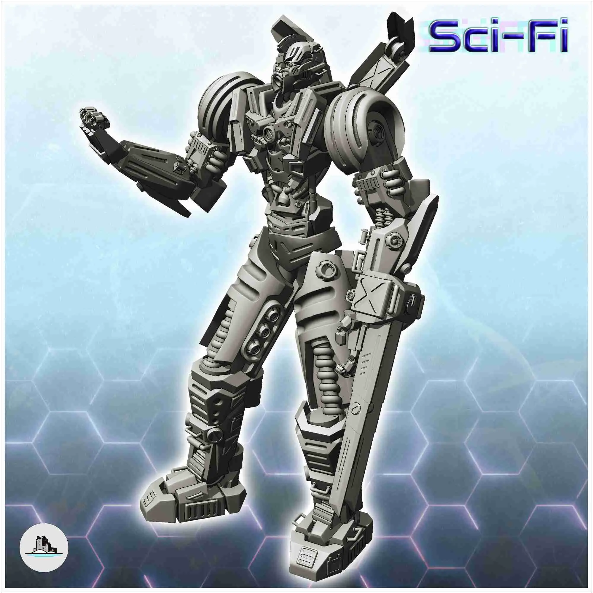 Other STL Download - Alnos combat robot (19) - miniatures w40k scifi ...