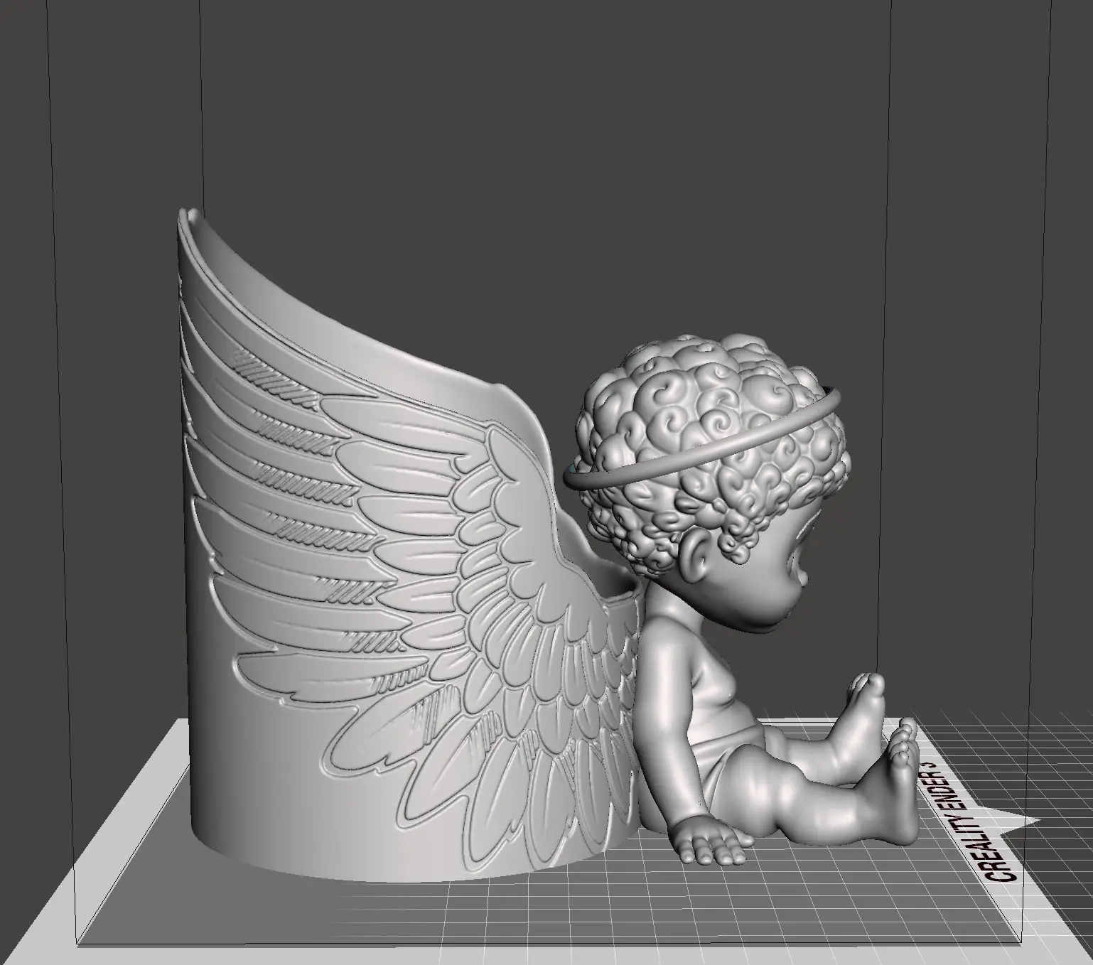 Home Decorations & Ornaments STL Download - ANGEL FLOWER POTby Oasis3dlab