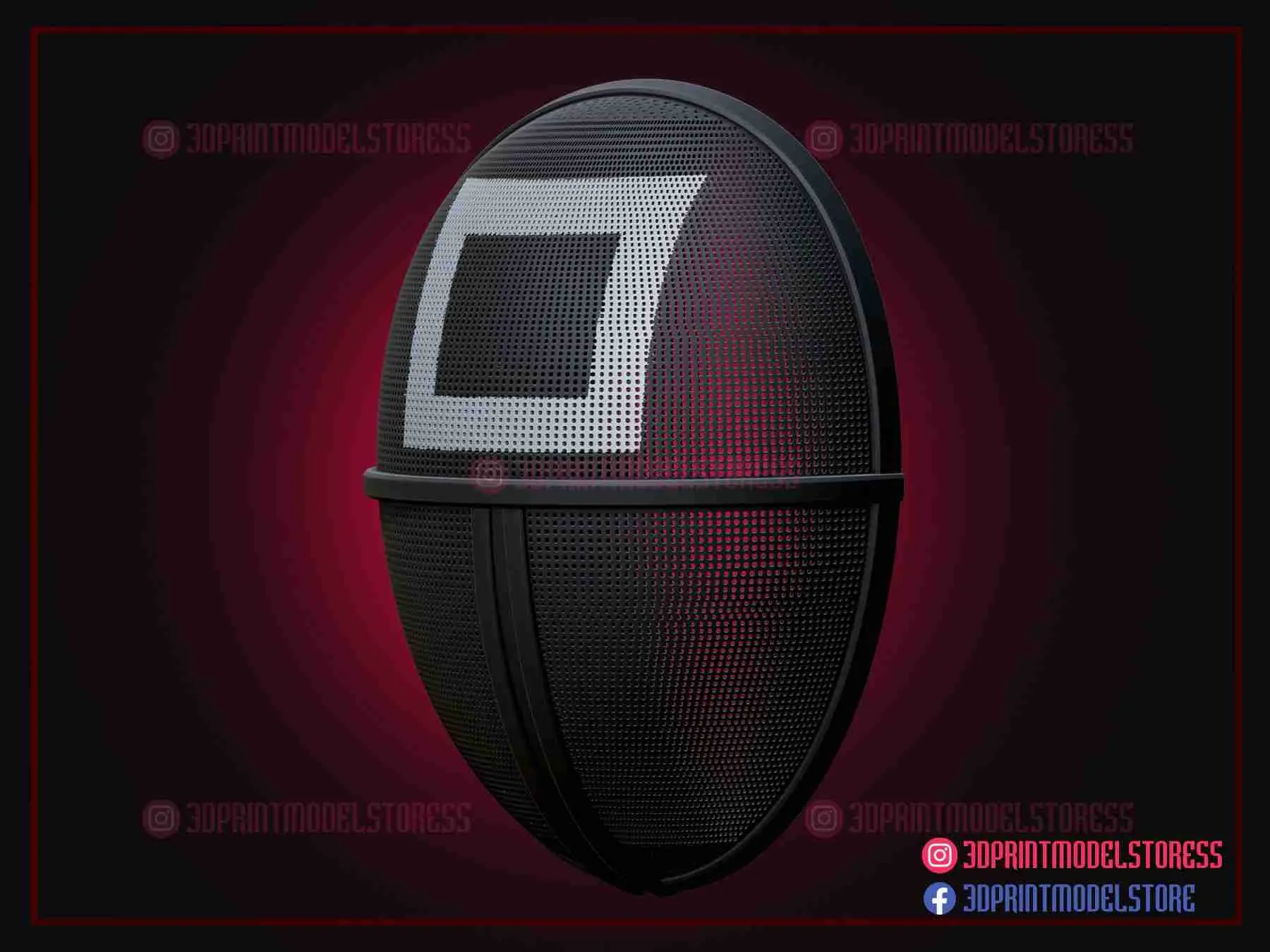 Cosplay STL Download - Squid Game Soldier Mask - Squid Game Mask for ...