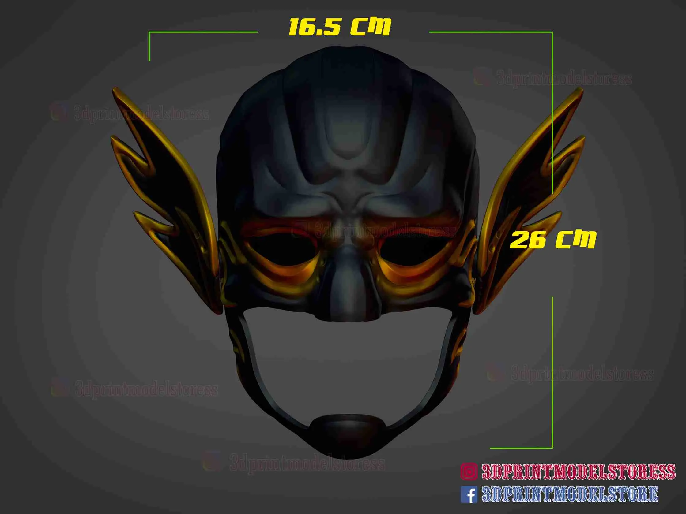 Cosplay STL Download - The Flash Helmet - Flashpoint - DC Comics ...