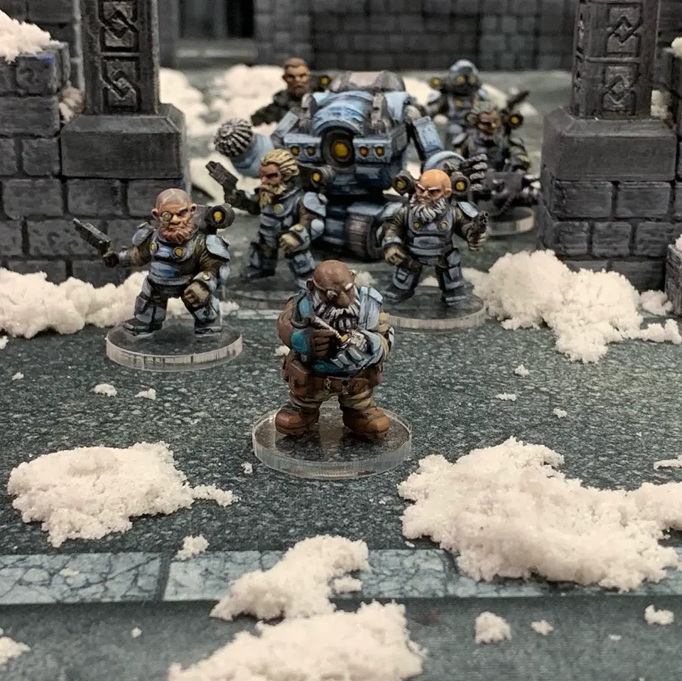 Free Miniatures STL Download - Dwarven Mining Robot (32mm scale)by SMT_M 🦊