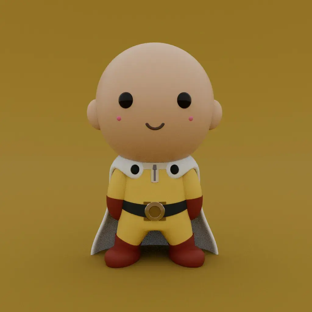 Characters & Creatures STL Download - Cute Little Saitama ( One Punch ...