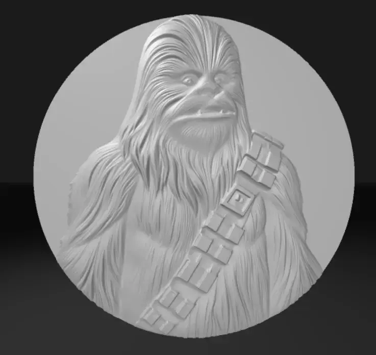 Free Badges & Coins STL Download - Chewbacca Medallionby TMG252