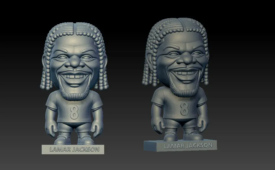 Other STL Download - NFL - Lamar Jackson chibi cute - Statue - 3d ...