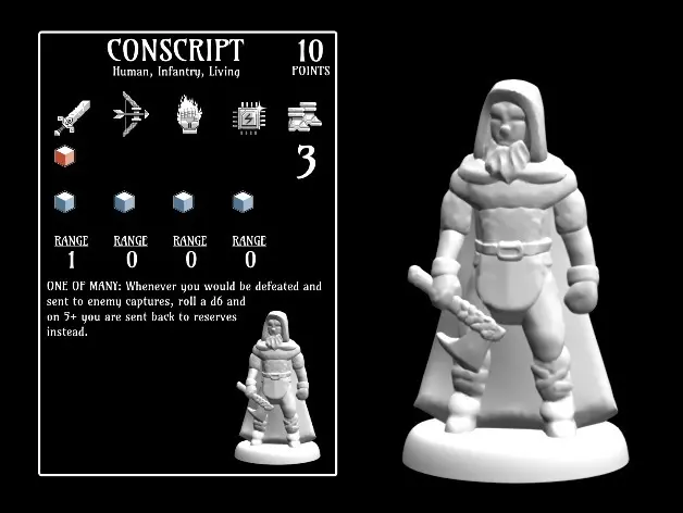 Free Miniature Games & Accessories STL Download - Conscript (18mm scale ...