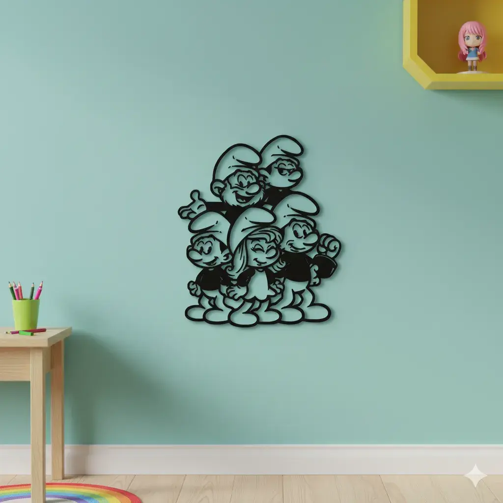 Home Decorations & Ornaments STL Download - The Smurfs – Mushroom ...
