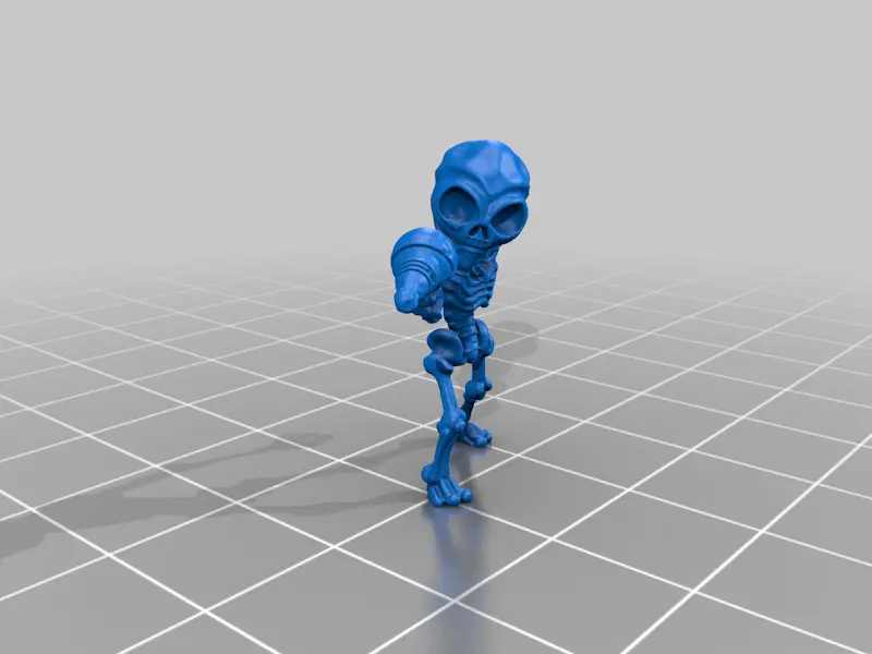 Free Characters & Creatures STL Download - Skeletal Zeta-Reticulan ...