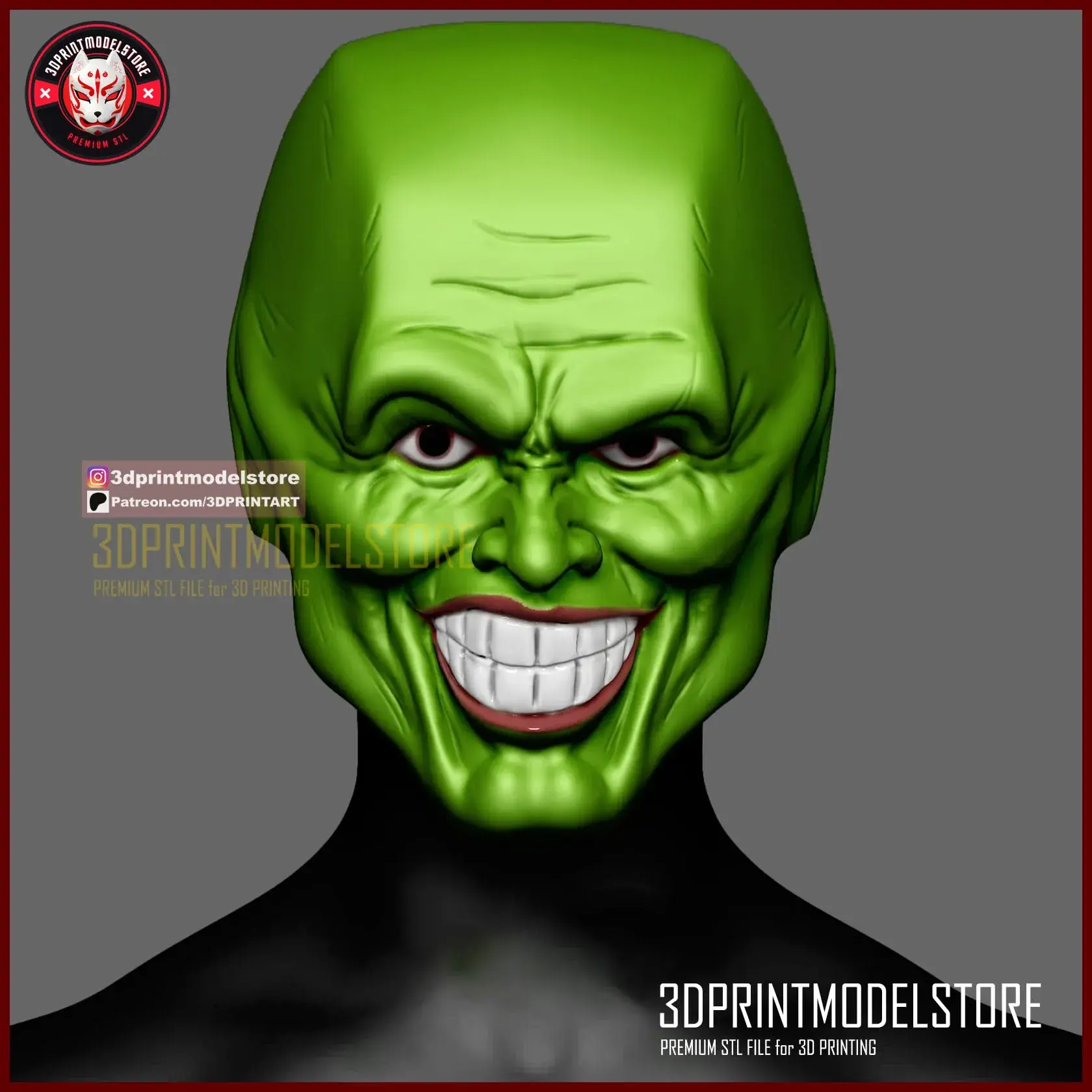 Cosplay STL Download - The Mask Mask Cosplay - Halloween - Comic ...