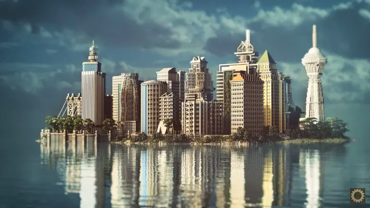 無料 Sculptures & Artworks STL ダウンロード - Minecraft Metropolis - Tiger1ar