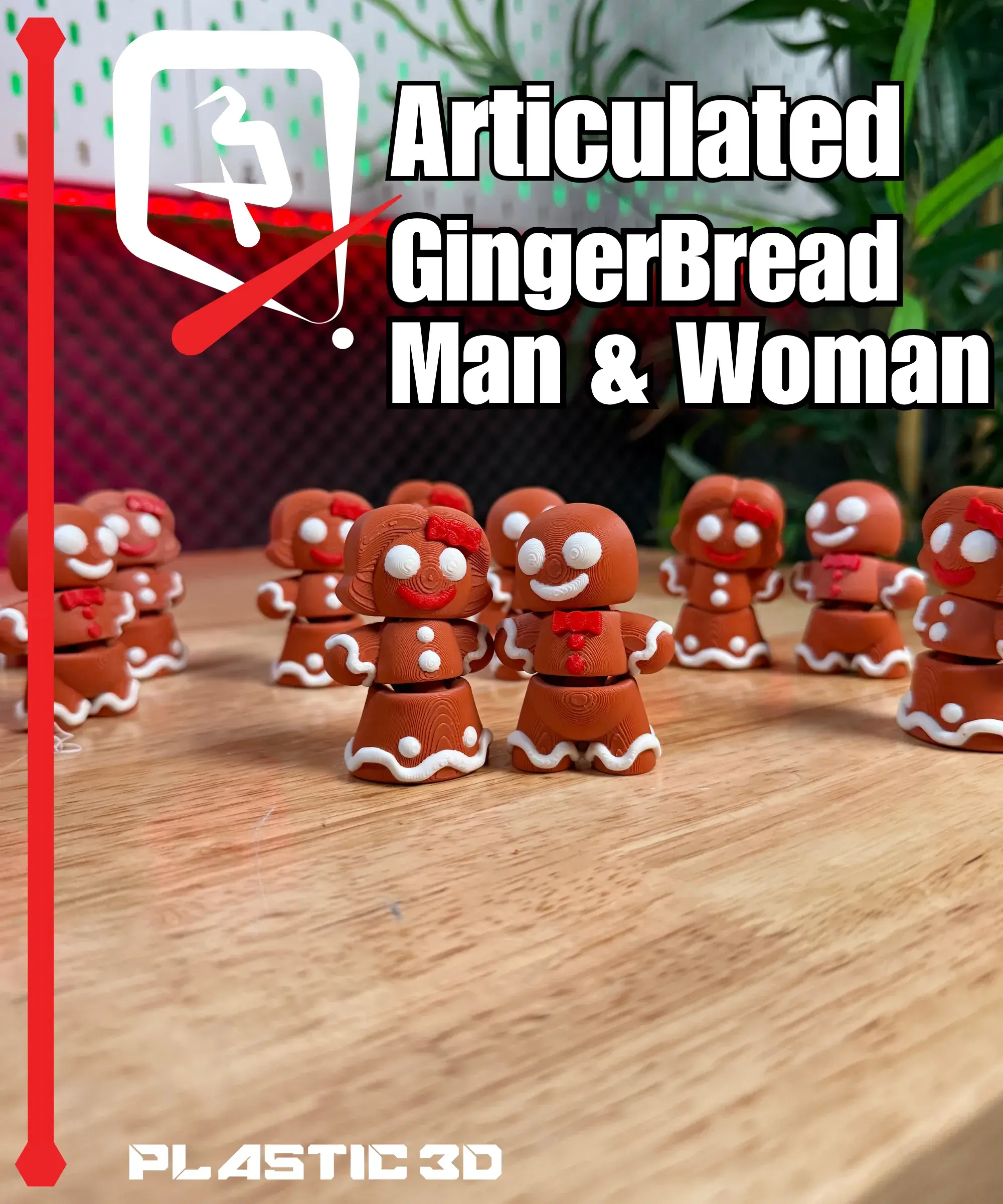 3D Printer Files | 3MF File | Articulated Gingerbread Man and Woman ...