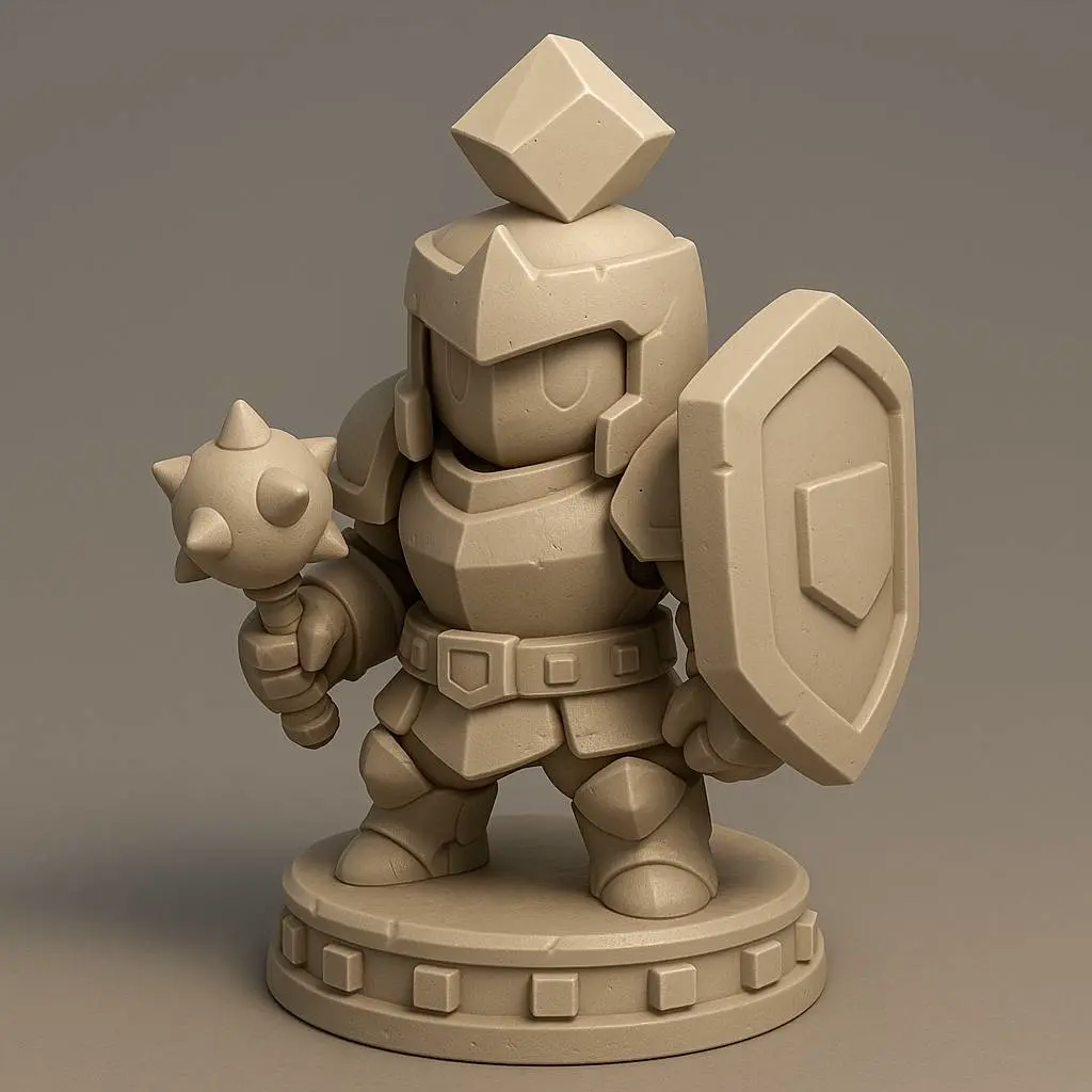 Characters & Creatures STL Download - Meta Chess Pawn Animeby Meta Mystery