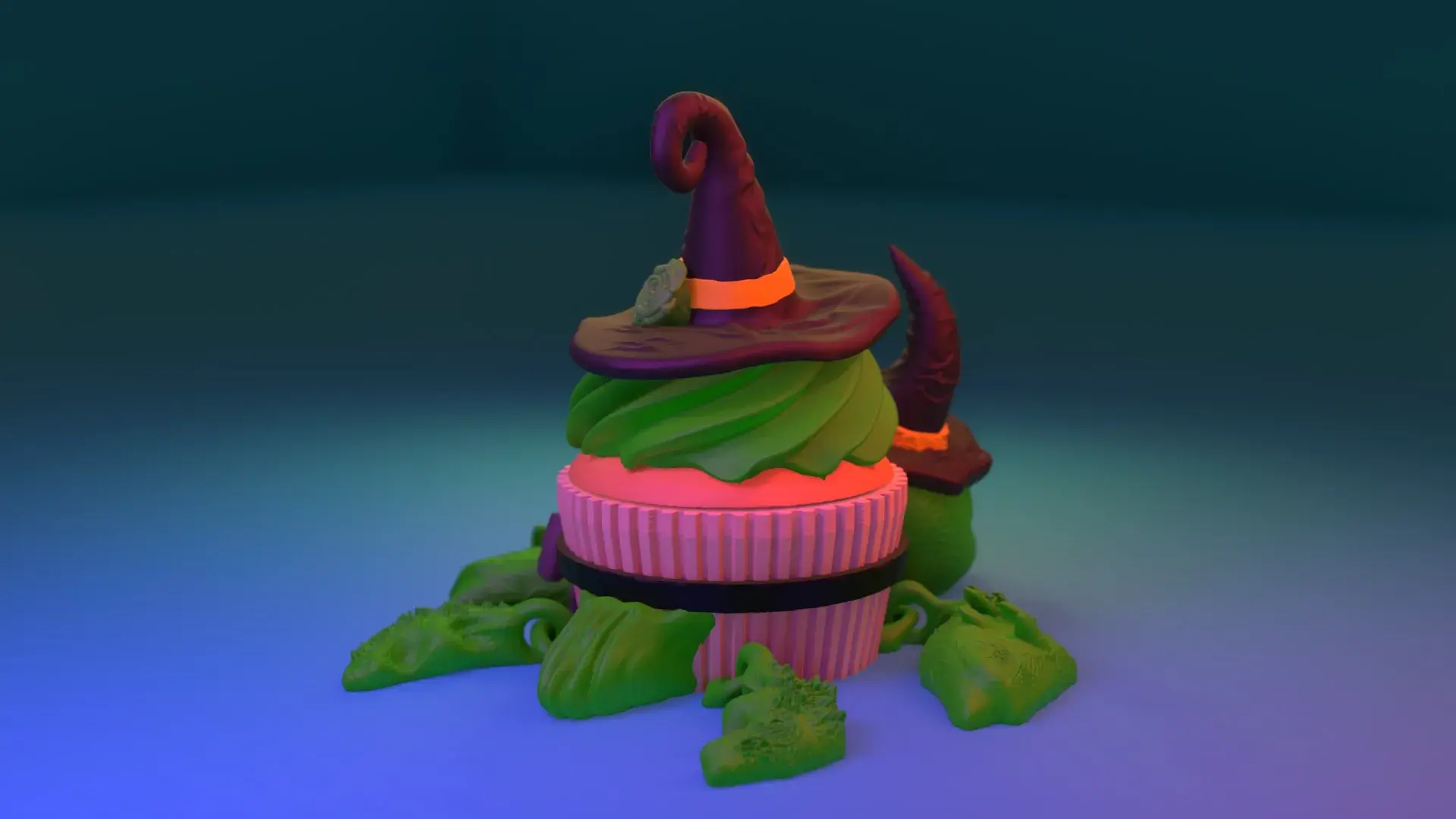 3D Printer Files | 3MF File | Articulated Witch Cupcake Turtle ...
