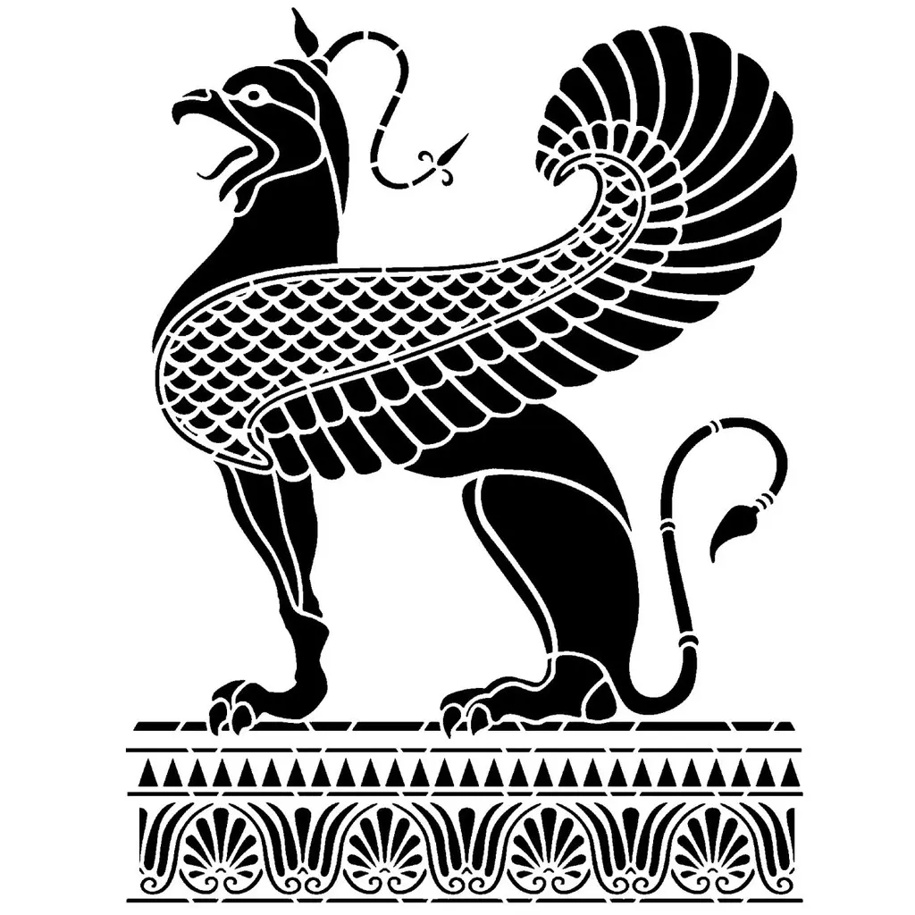 Free Sculptures & Artworks STL Download - Griffin Stencil 3by SMT_M 🦊