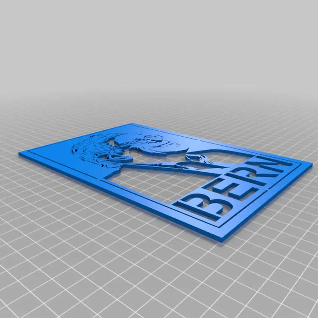 Free Digital Art STL Download - Bernie Sanders stencilby SMT_M 🦊