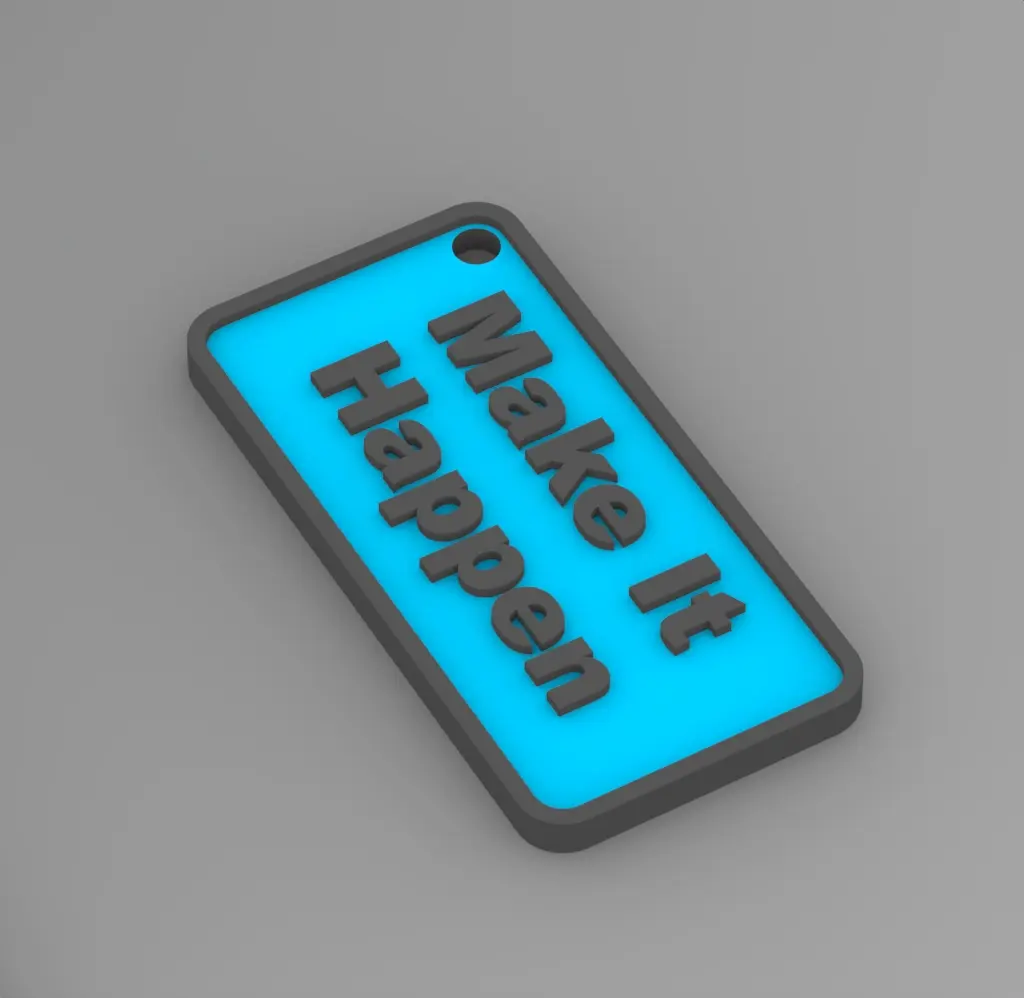Jewelry & Accessories STL Download - 3D Quote Keychain - 5by XP3Design