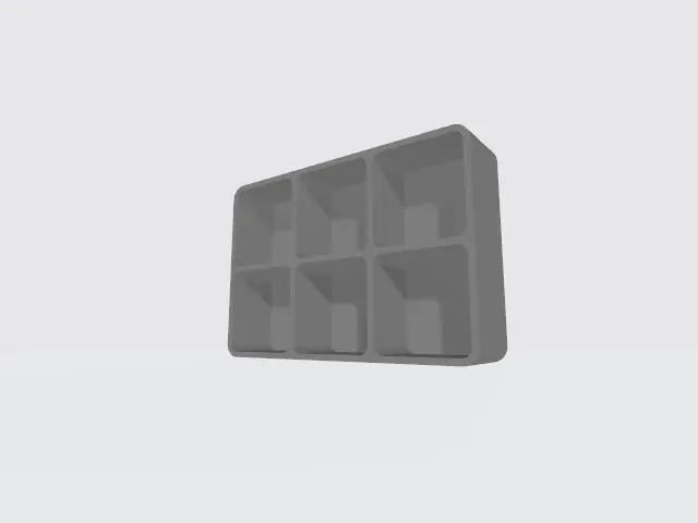 Other STL Download - set box with compartments, thk 2mm, in size ...