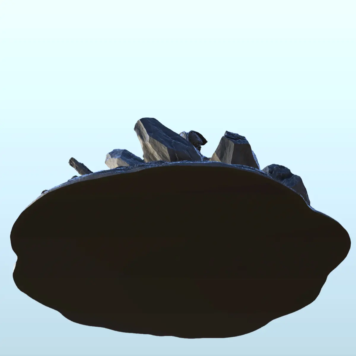 Pirate digging with shovel with treasure chest - figure mini | 3D ...