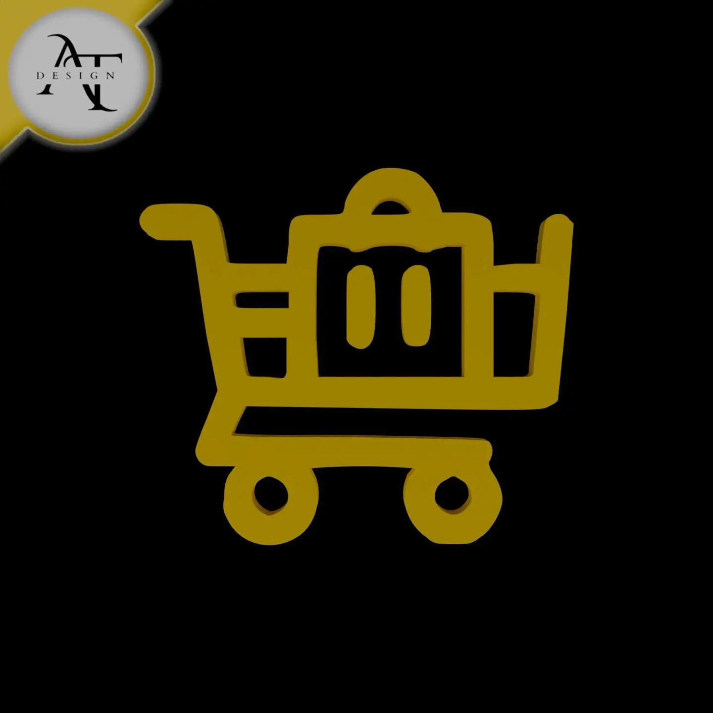 gratuita Digital Art STL Descarga - Simple Shopping Cart Symbol - 2D ...