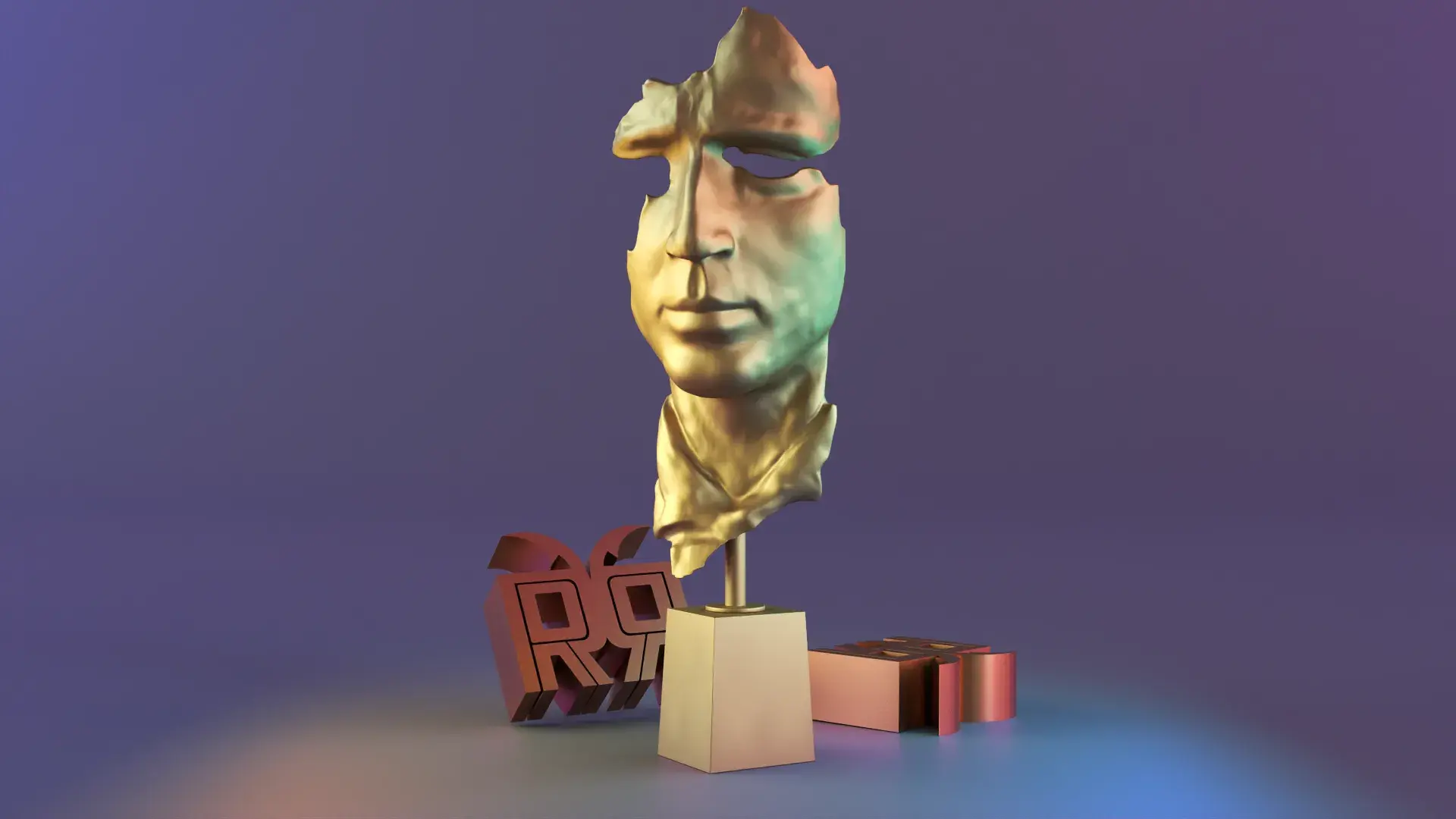 Sculptures & Artworks STL Download - Abstract face sculptureby rexer_3d