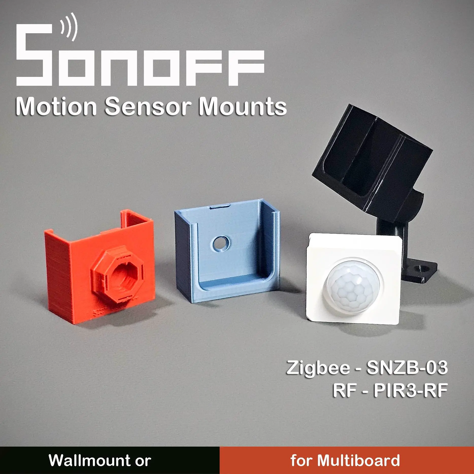 Archivos de impresora 3D | Archivo 3MF | Sonoff Motion Sensor Mounts ...