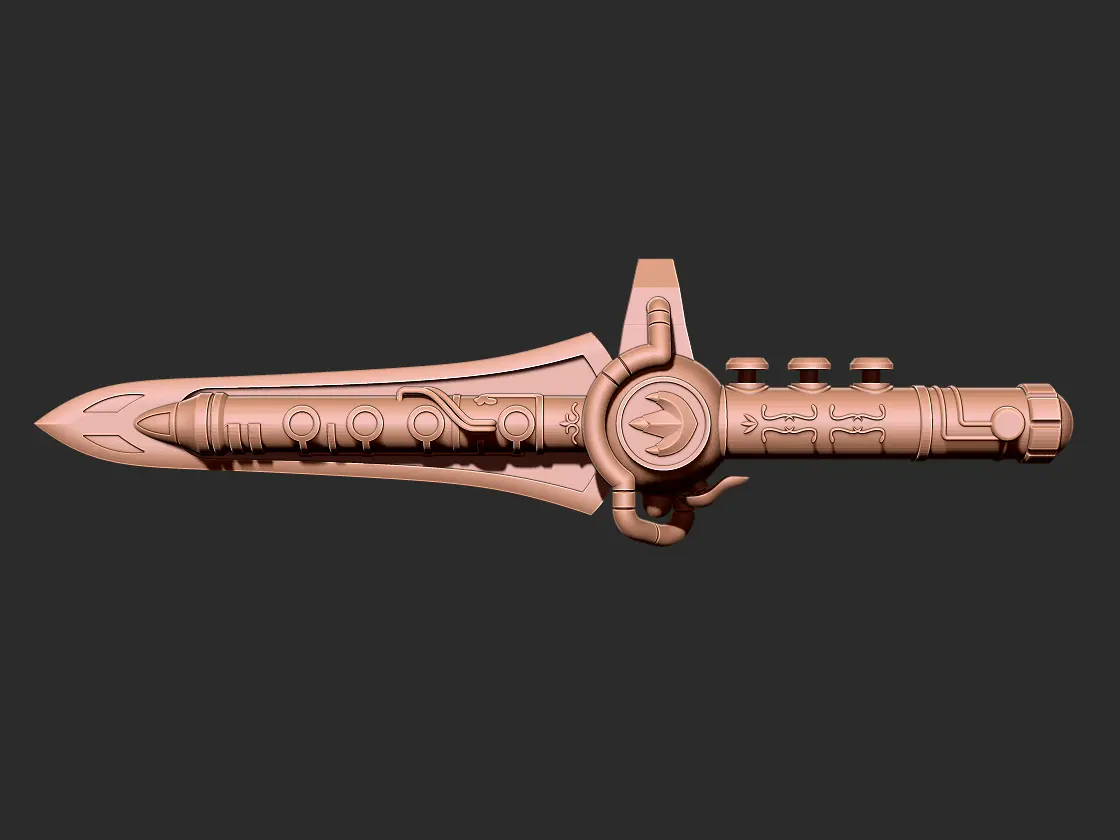 Cosplay STL Download - MMPR - Rangers 3 Sword 3D print modelby Printhub