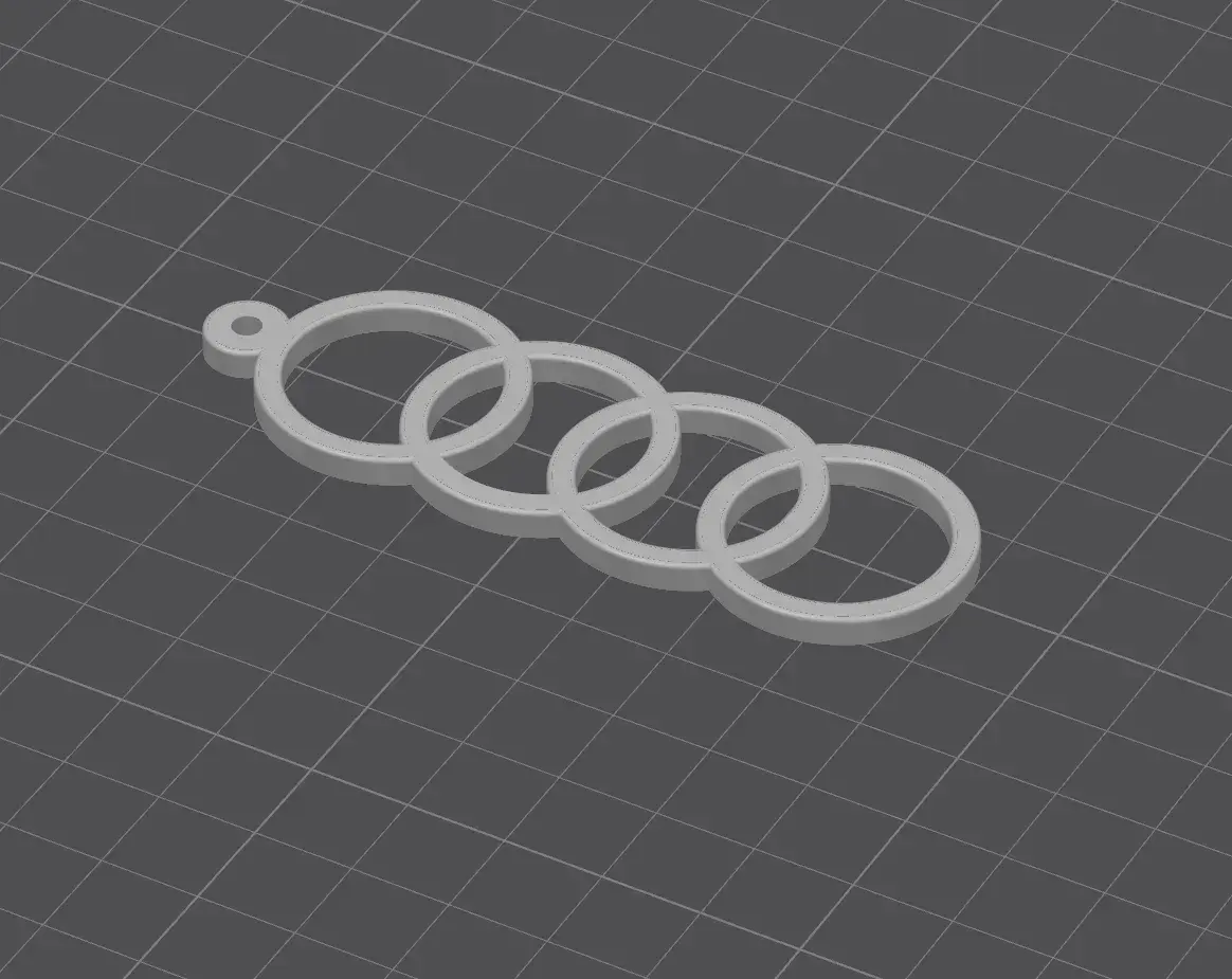 3D Printer Files | 3MF File | Audi logo keychain | Creality Cloud