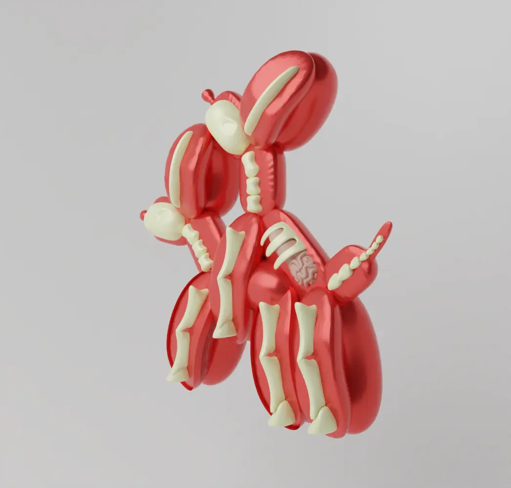 Other STL Download - Balloon Dog Flayed Open Dissected Art Toy Fan ...