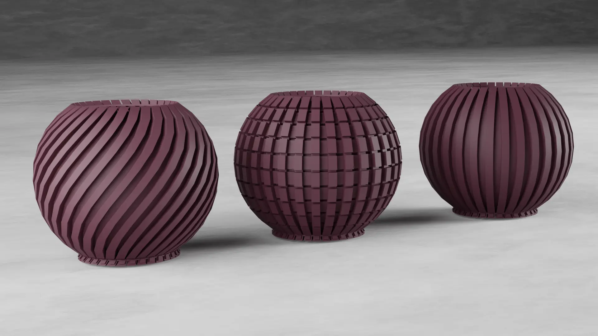 Home Decorations & Ornaments STL Download - Modern Trio Potteryby Bluemint