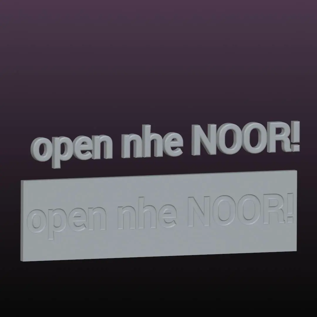 3D Printer Files | 3MF File | Open Nhe Noor! Meme Door Sign | Creality ...