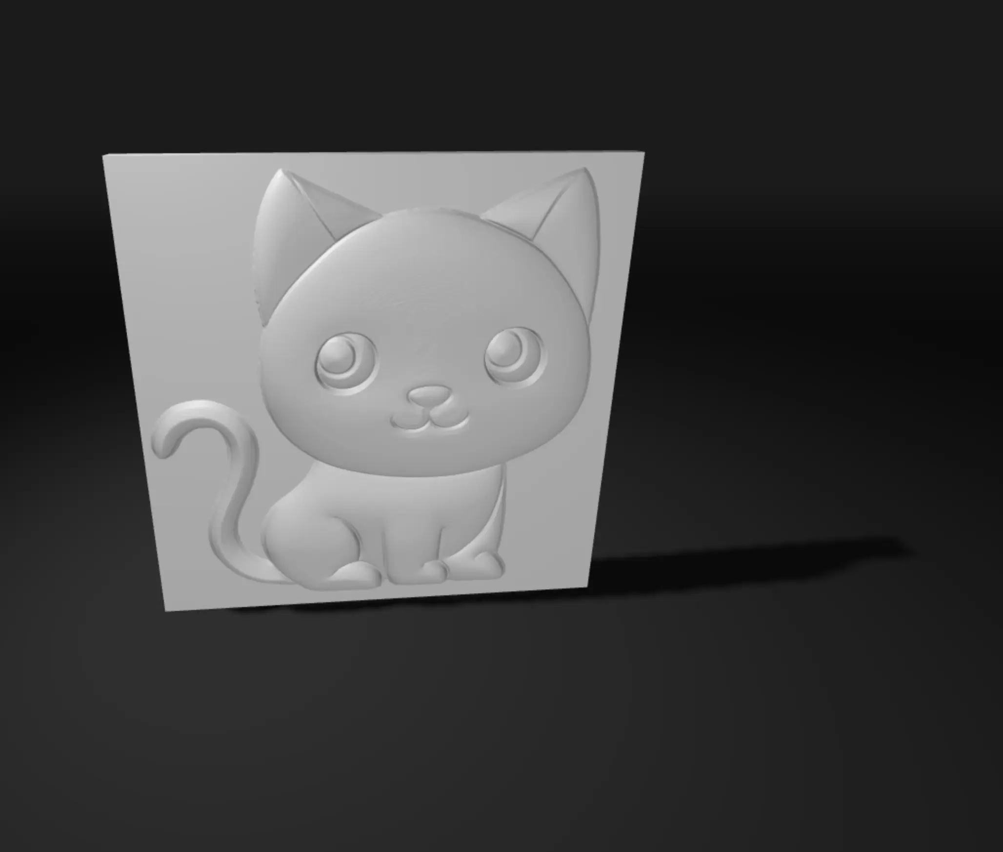 Home Decorations & Ornaments STL Download - cat 2d 3d art cute photoby ...