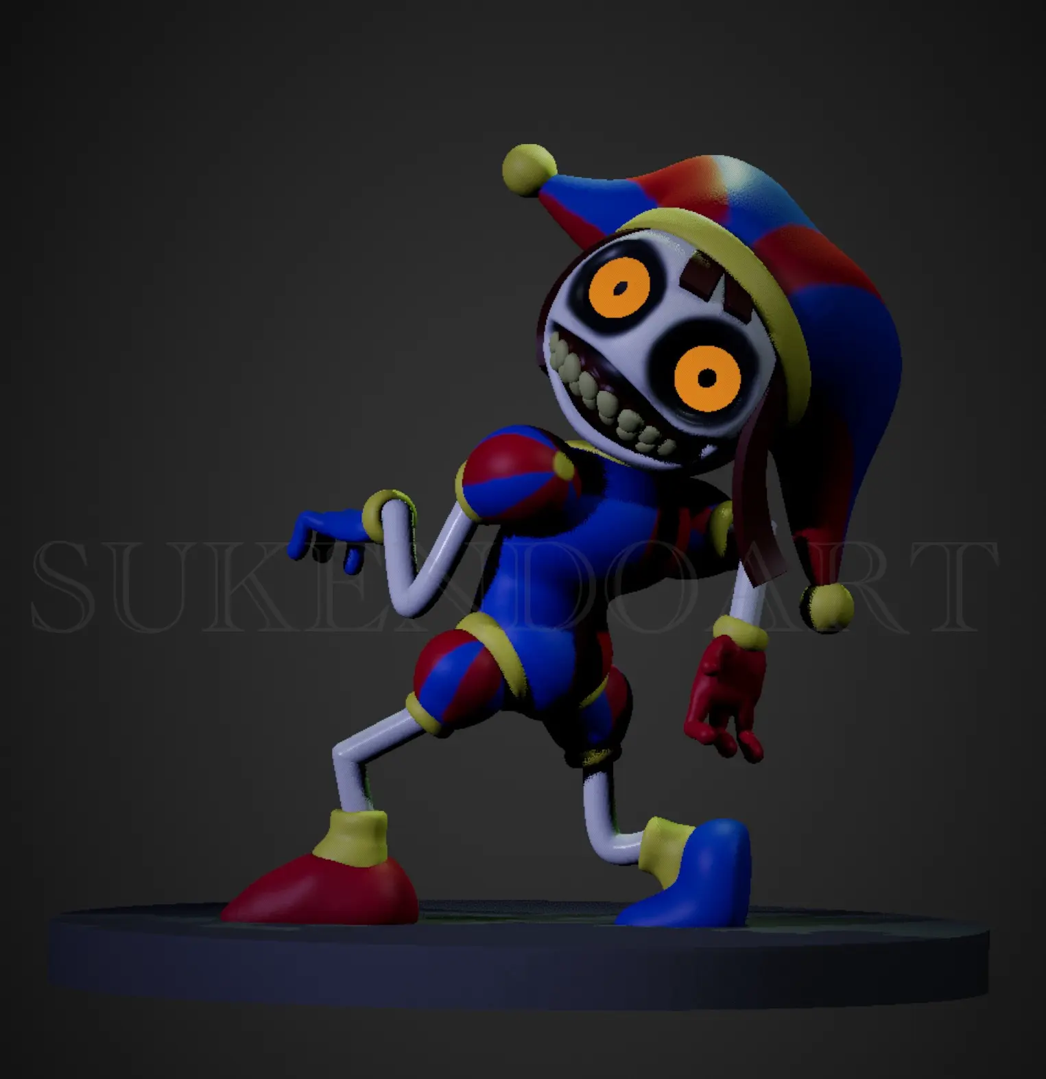 Characters & Creatures STL Download - Pomni poseida TADCby SukendoArt3D