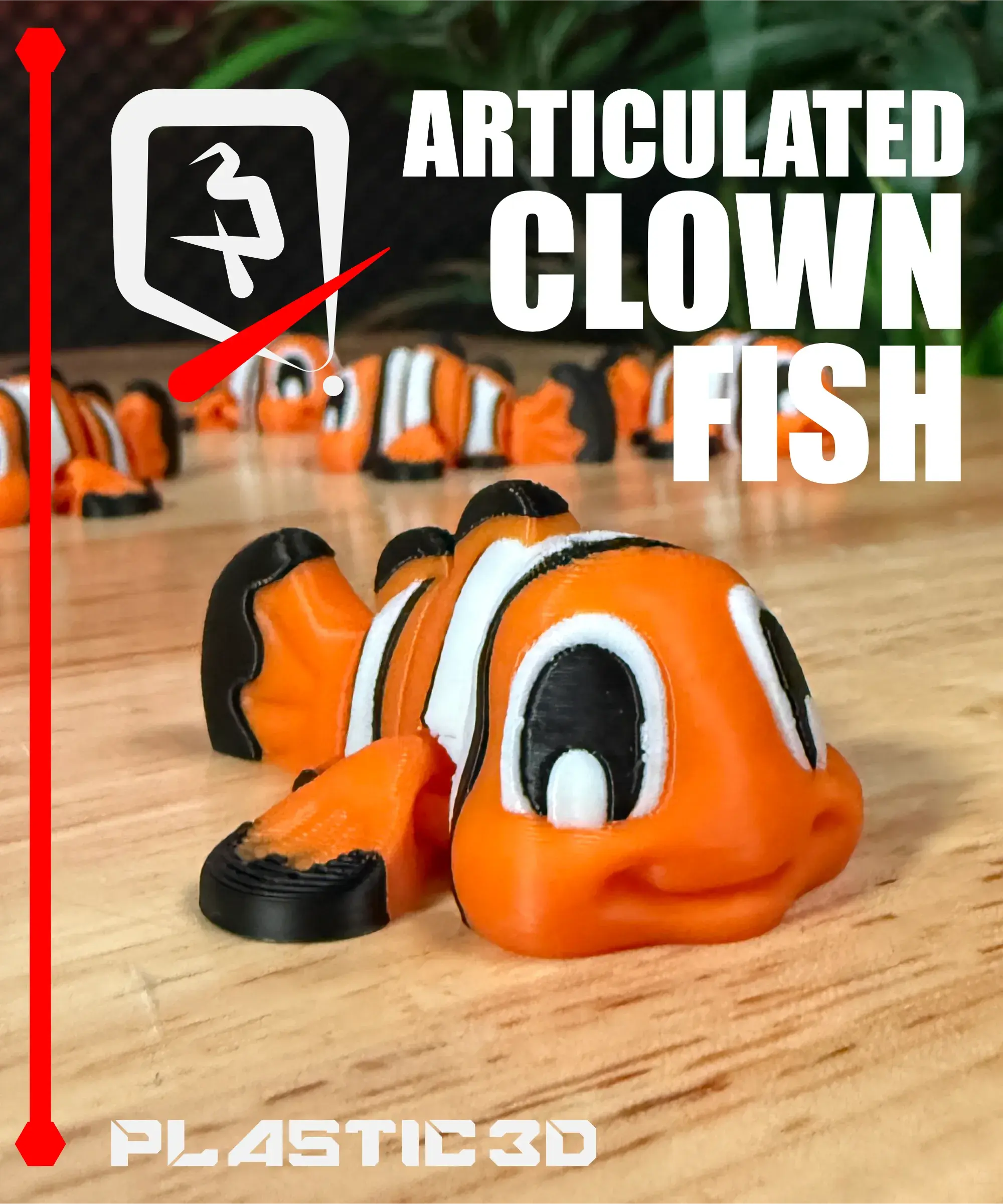3D Printer Files | 3MF File | Articulated Clown Fish — The Reef's ...