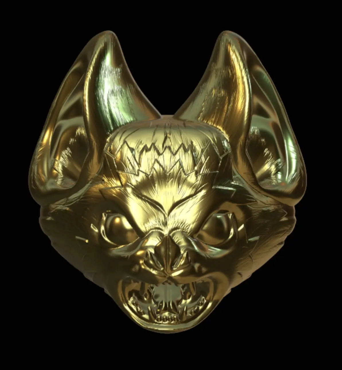 Bat Head Medallion | 3D models download | Creality Cloud