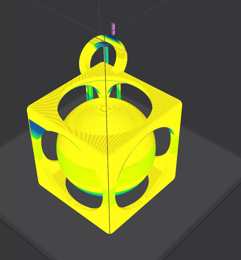 Test Models STL Download - ball in box - impossible sphere in cubby Mishoko