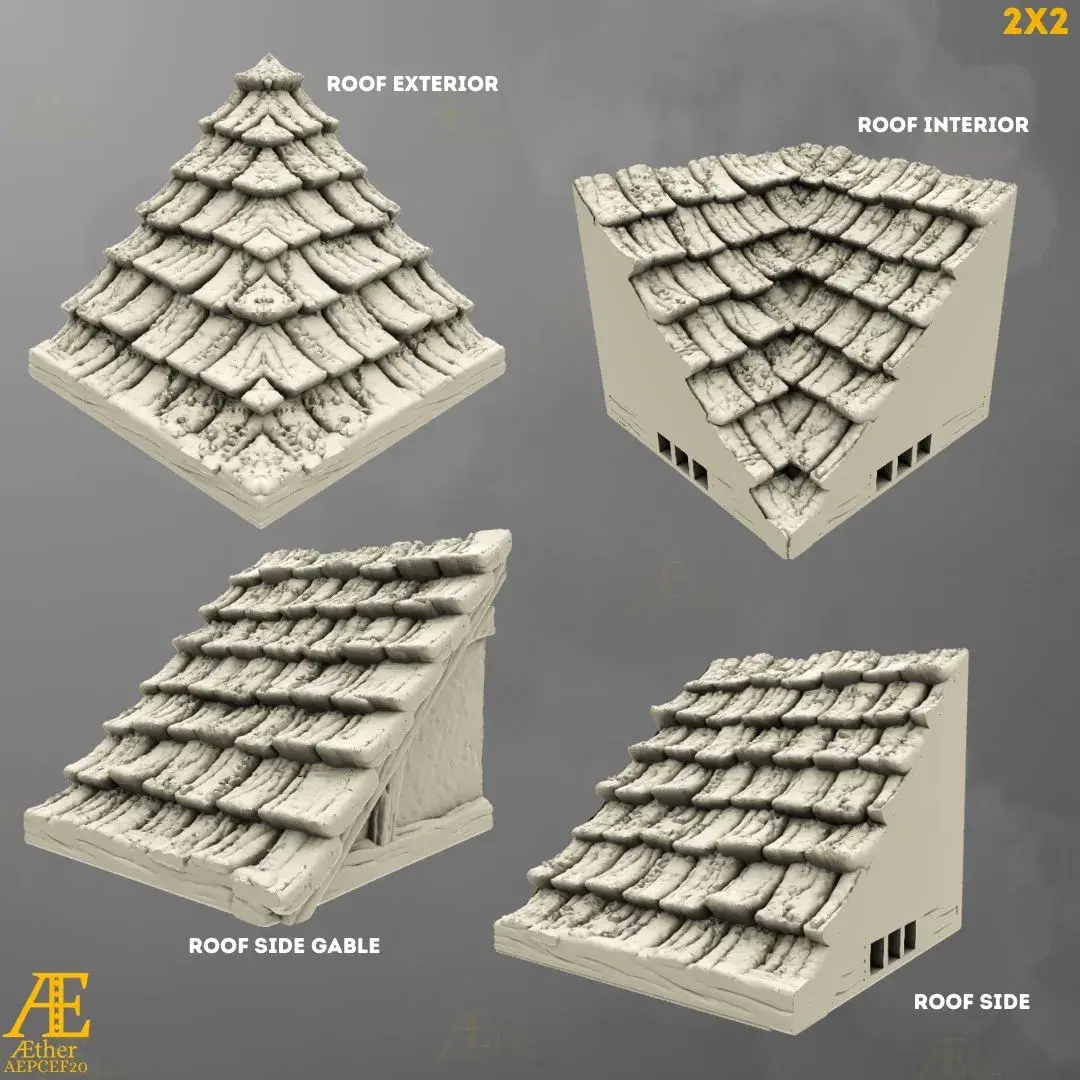 Props & Terrain STL Download - AEPCEF20 - Peaceful Villageby Aether Studios