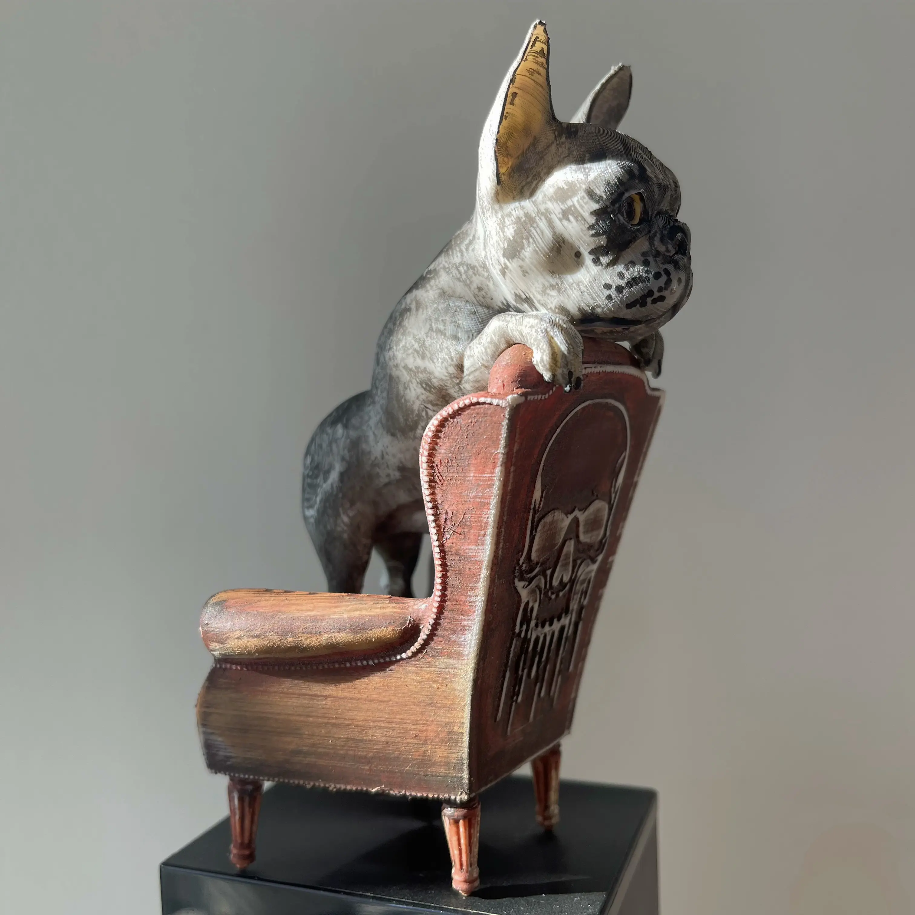 Other STL Download - FRENCHIE ON ARMCHAIRby Oasis3dlab