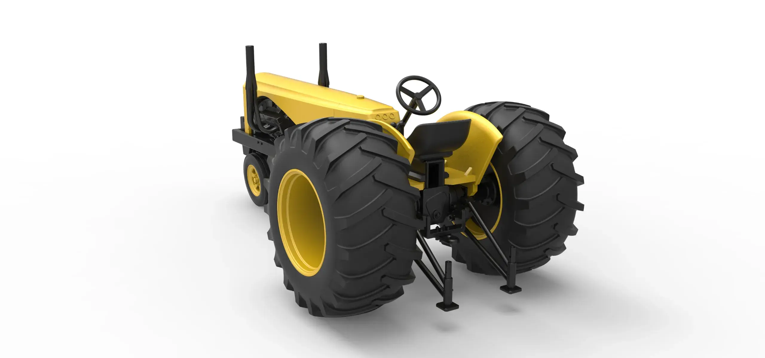 Vehicles & Machinery STL Download - Vintage Small block Pulling tractor ...