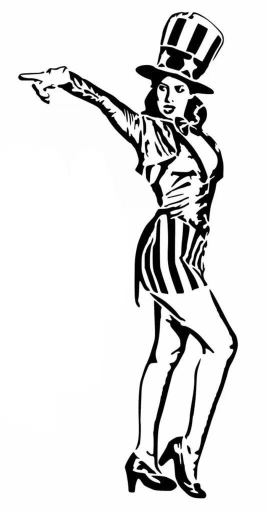 Uncle Sam Girl stencil | 3D models download | Creality Cloud