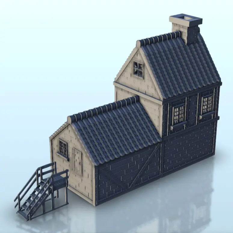 Other STL Download - House 38 - terrain WW2 scenery modern miniatures ...