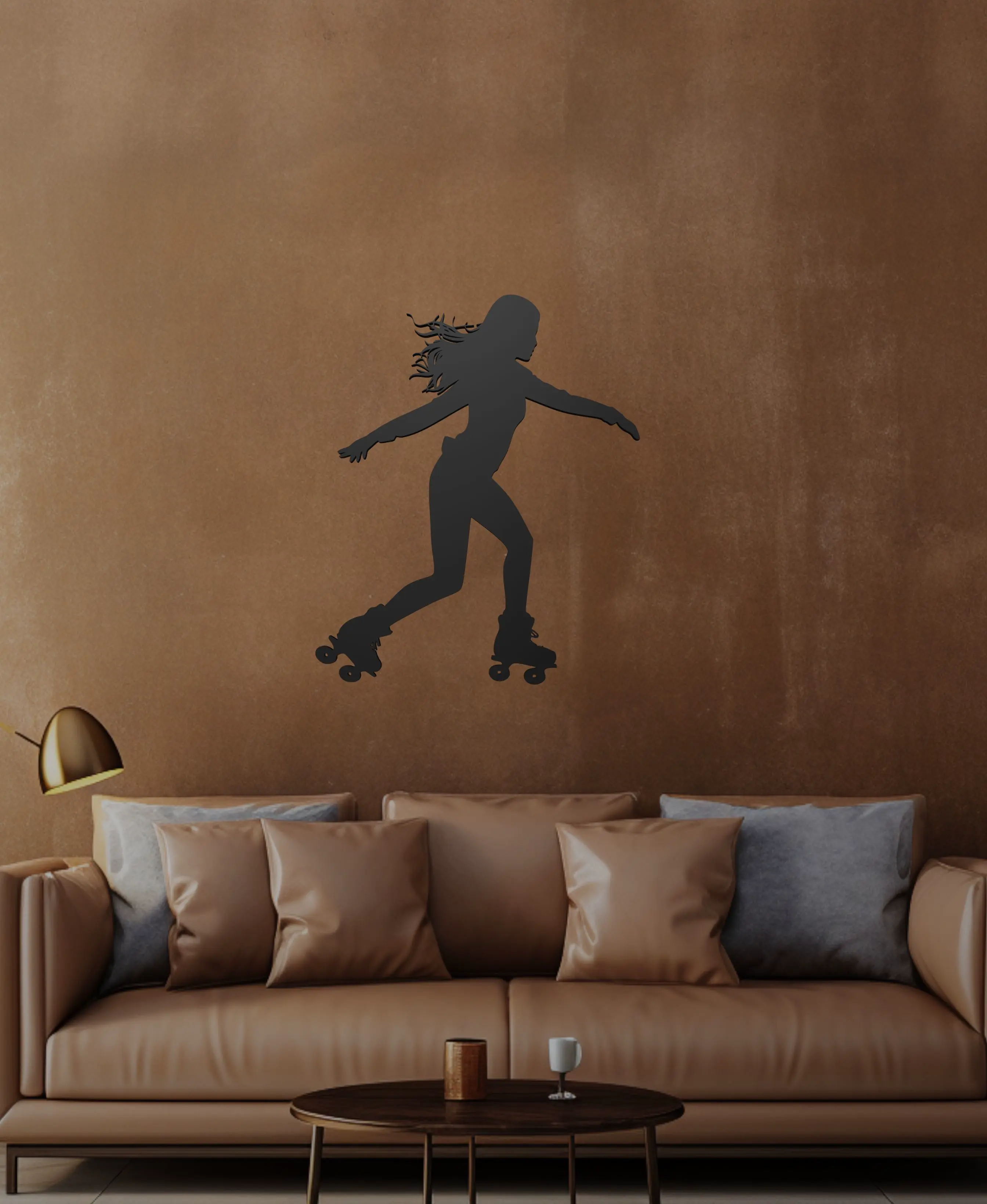 Home Decorations & Ornaments STL Download - Roller Skating Wall Artby Ri0m0