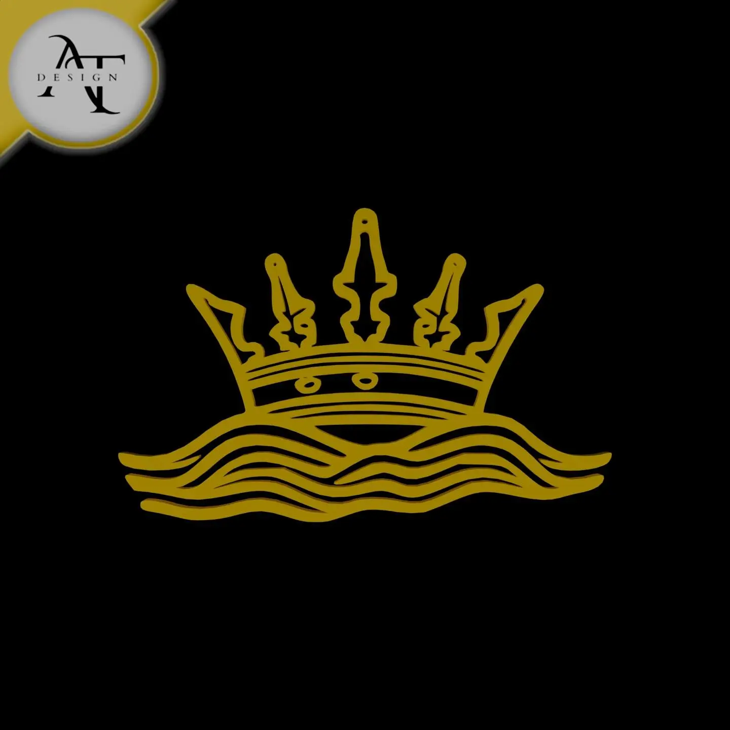 Home Decorations & Ornaments STL Descarga - Crown - Line Art - 2D Wall ...